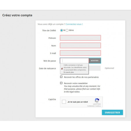 Module de captcha prestashop - Eicaptcha